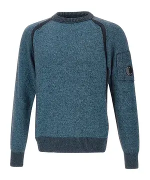 C.P. COMPANY Lens Appliqué Crew Neck Knitwear