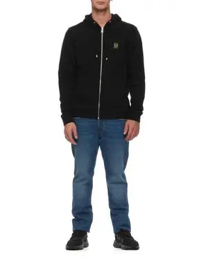 Belstaff Logo-appliqué Cotton Zip-up Hoodie