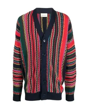 Drole De Monsieur Logo Knitted Cardigan - Multicolor