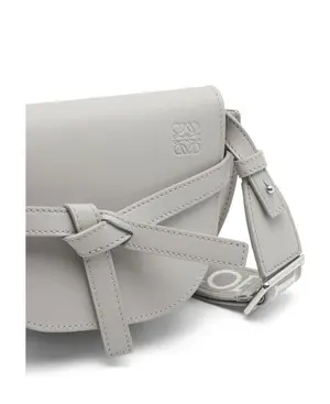 Loewe Mini Gate Dual Bag In Soft Calfskin And Jacquard