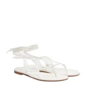 GIANVITO ROSSI Leather Gladiator Sandals - White