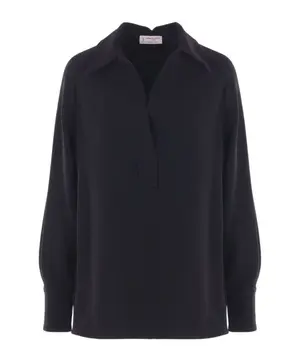 Alberto Biani Crepe Blouse - Black