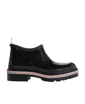 Thom Browne Stripe Trimmed Round-toe Ankle Boots