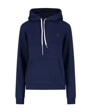 Polo Ralph Lauren Logo Embroidered Hoodie - Black