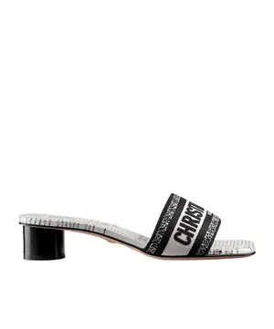 Dior Dway Heeled Slide - Black