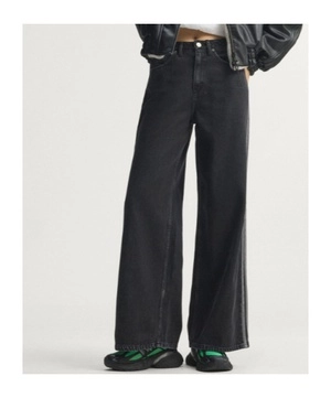ADIDAS ORIGINALS High-rise Wide-leg Jeans With Side Stripe Detail
