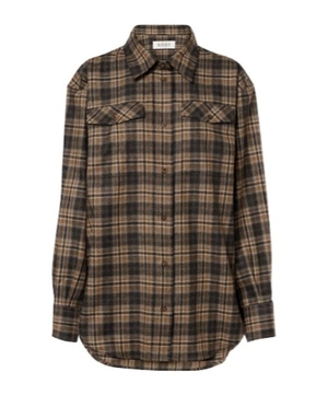 RÓHE Checked Wool-blend Overshirt - Brown