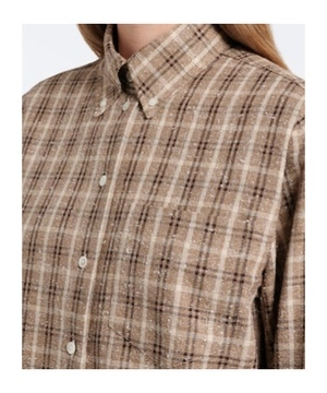RÓHE Checked Bouclé Cotton And Silk-blend Overshirt
