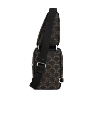 Celine Multipocket Bag In Triomphe Canvas And Calfskin