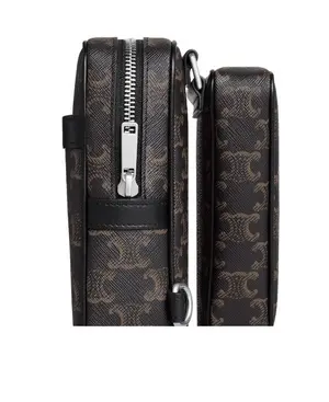 Celine Multipocket Bag In Triomphe Canvas And Calfskin