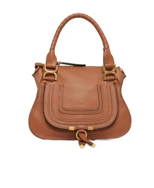 Chloé Logo Saddle Handbag - Brown