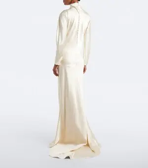 RÓHE Bridal Draped Satin Gown