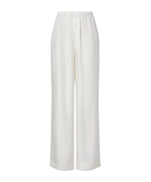 RÓHE Silk Wide-leg Pants - White
