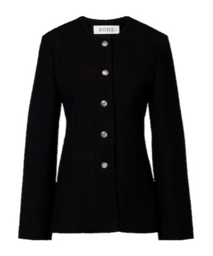 RÓHE Knitted Wool-blend Cardigan - Black