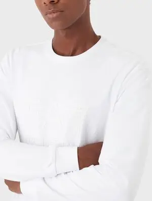 EA7 Logo-print Cotton Sweatshirt