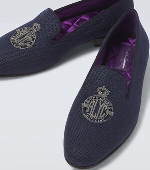 Ralph Lauren Alonzo Embroidered Linen Loafers