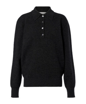 RÓHE Polo Sweater - Black