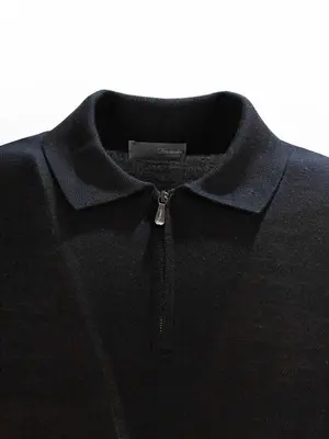 DRUMOHR Zip-collar Merino Polo Shirt