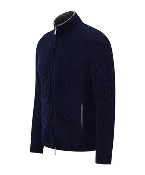 GRAN SASSO Zippered Knit Cardigan