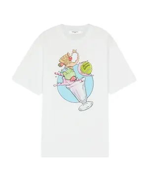 Maison Kitsuné Illustration-print Crew-neck T-shirt