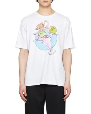 Maison Kitsuné Illustration-print Crew-neck T-shirt