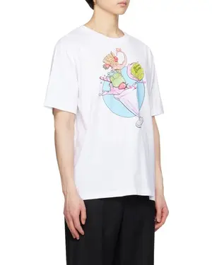 Maison Kitsuné Illustration-print Crew-neck T-shirt