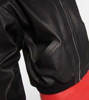 Stouls Leather Bomber Jacket