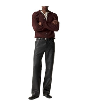 Our Legacy High-waisted Straight Leather Pants
