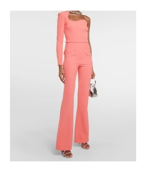 SAFIYAA LONDON Jonal One-shoulder Crêpe Jumpsuit