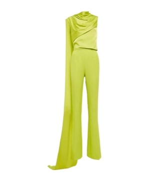 SAFIYAA LONDON Cara Crêpe Jumpsuit - Green