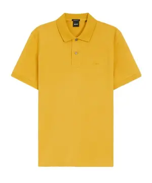Hugo Boss Pallas Polo Shirt In Cotton Piqué With Embroidered Logo - Yellow