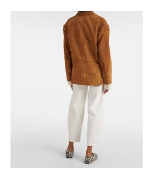 Staud Corrine Single-breasted Suede Jacket