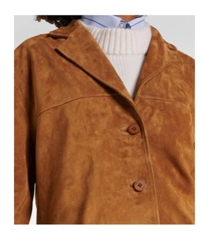 Staud Corrine Single-breasted Suede Jacket