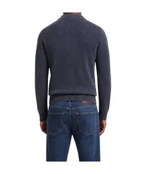 Guess Ribbed Knit Sweater With Logo Detail