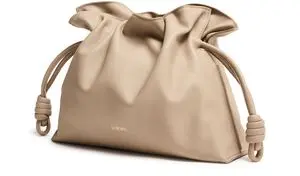 Loewe Medium Flamenco Clutch In Nappa Calfskin - Beige