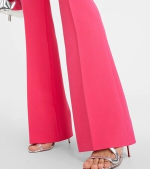 SAFIYAA LONDON Cinzia Crepe Jumpsuit With Cape Sleeves And Wide Legs