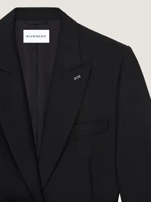Givenchy Single-breasted Jacket In Wool And Mohair With Bow