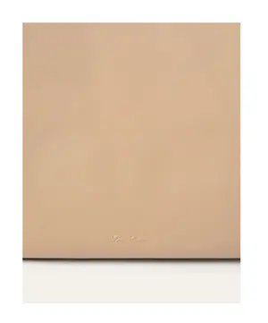 Loro Piana Leather Tote Bag With Embossed Logo - Ancient Sandstone