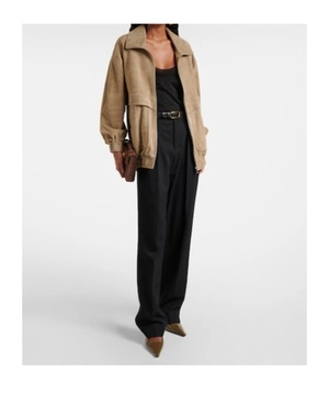 Nour Hammour Beck Suede Bomber Jacket