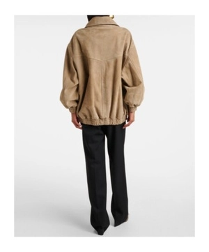 Nour Hammour Beck Suede Bomber Jacket