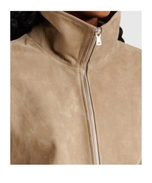 Nour Hammour Beck Suede Bomber Jacket
