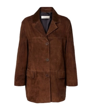 Nour Hammour Voltia Suede Jacket - Brown