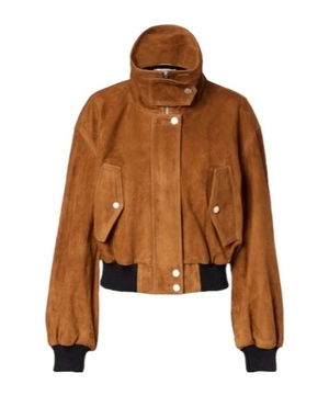 Nour Hammour Briar Suede Bomber Jacket