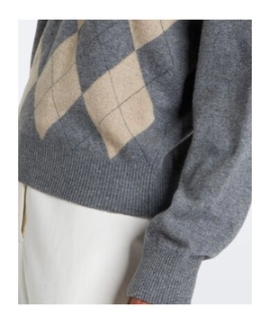 RÓHE Argyle Wool-blend Polo Sweater