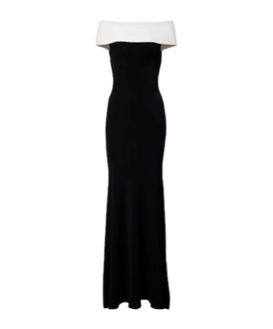 Roland Mouret Off-shoulder Gown - Black