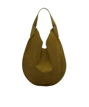 Victoria Beckham Soft Plié Suede Shoulder Bag - Brown