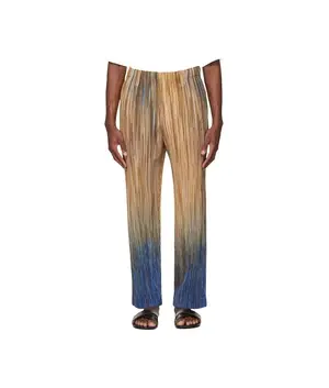 Issey Miyake Homme Plissé Pleated Print Pants