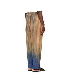 Issey Miyake Homme Plissé Pleated Print Pants