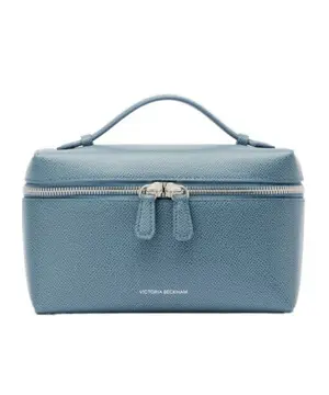 Victoria Beckham Logo-embellished Zip-fastening Shoulder Bag - Blue