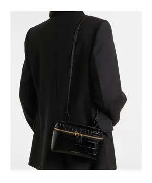 Victoria Beckham Crocodile-embossed Leather Zip Shoulder Bag